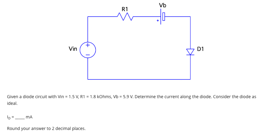 Solved Help i need the asnwer with solutions. Given a diode | Chegg.com