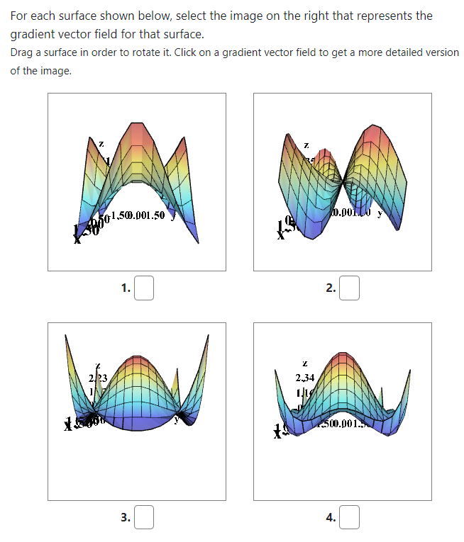 For each surface shown below, select the image on the | Chegg.com