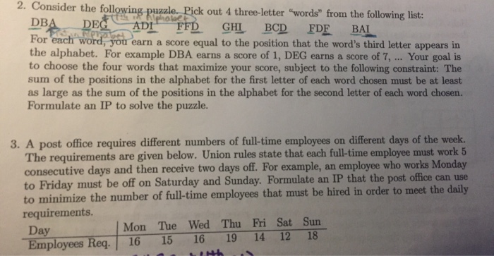 Solved Optimizations Class Integer Programming Problems 