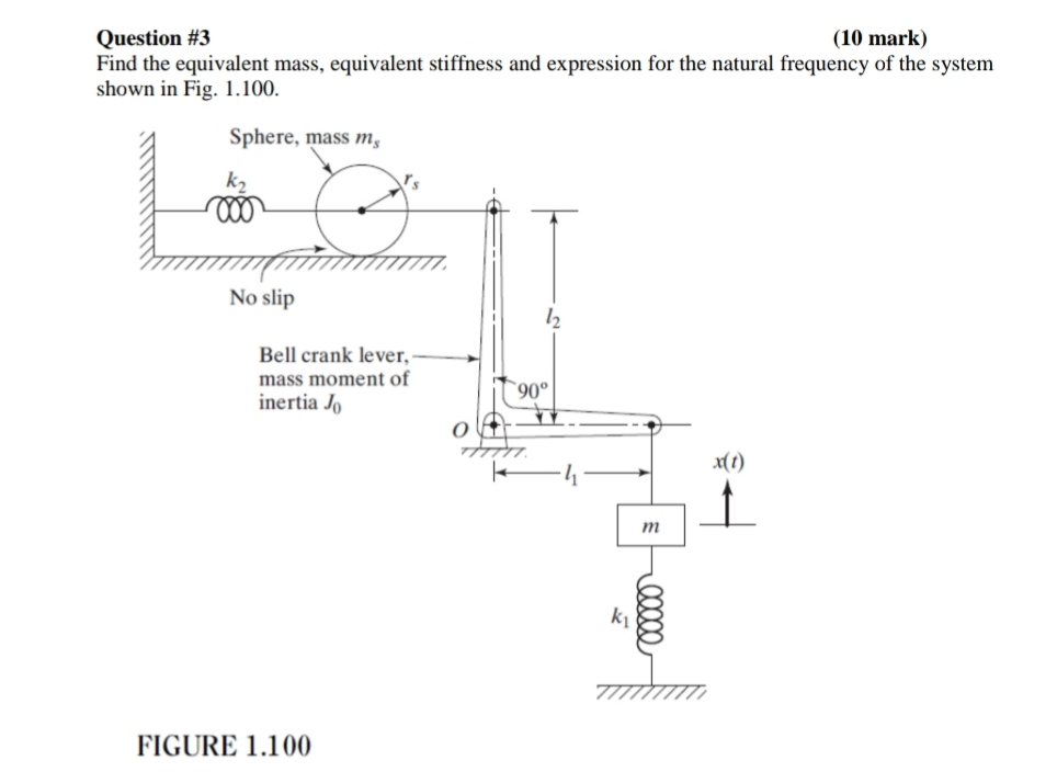 Solved Question #3 Find the equivalent mass, equivalent | Chegg.com
