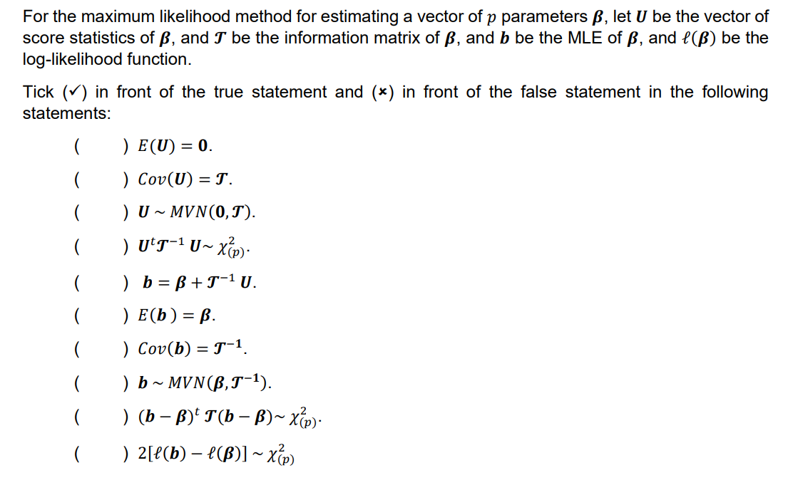Solved Let θ^ be the maximum likelihood estimate (MLE) of θ, | Chegg.com