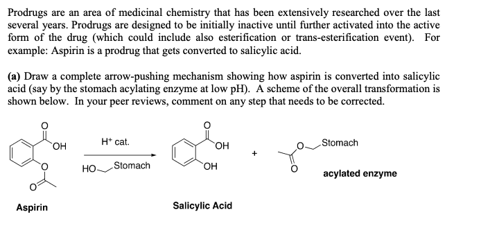 Solved Prodrugs are an area of medicinal chemistry that has | Chegg.com
