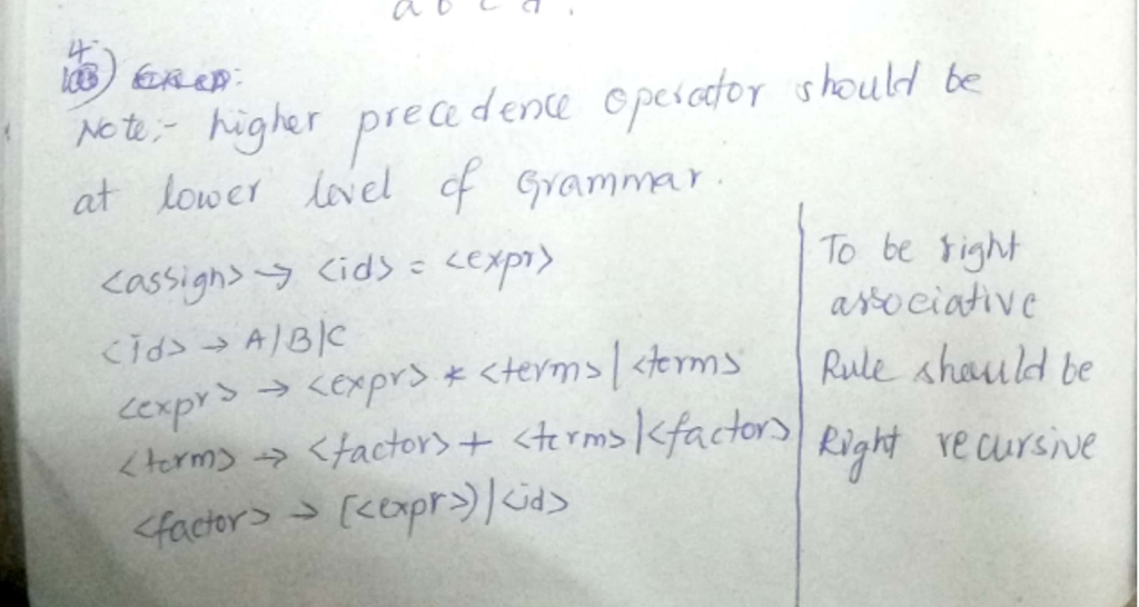 Solved 5. Using the your rewritten grammar of Problem 4 | Chegg.com