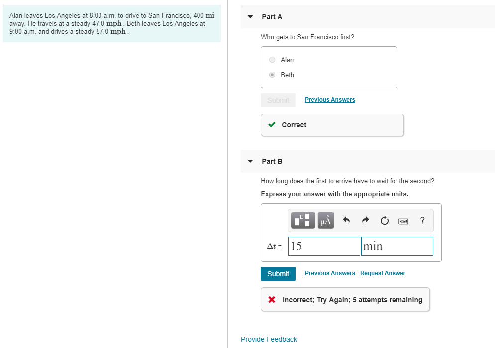 Solved Alan leaves Los Angeles at 8:00 a.m. to drive to San | Chegg.com