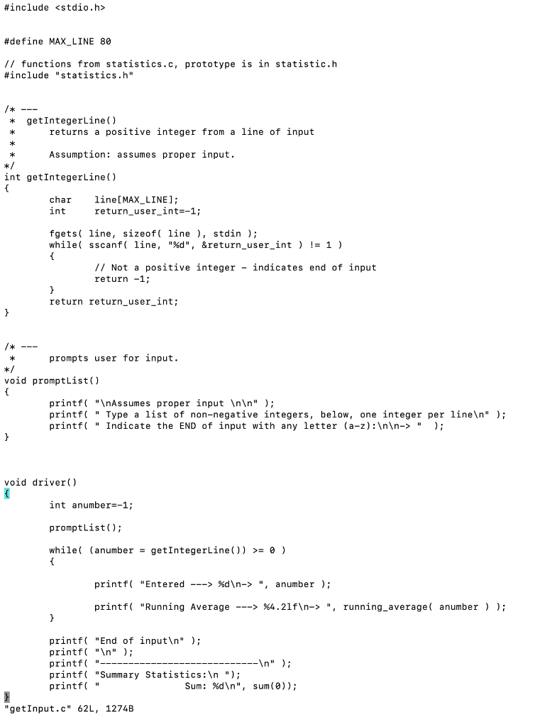 Solved extern void driver(); int main( ) \{ driver( ) \}// | Chegg.com