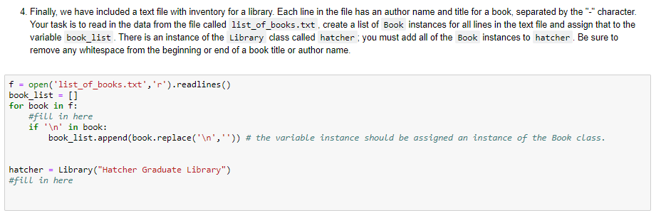 Solved A class called Book has already been partially | Chegg.com