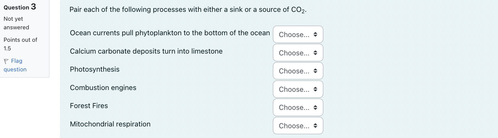 Solved Pair each of the following processes with either a | Chegg.com