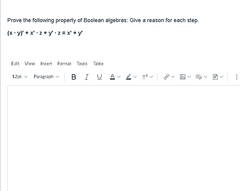 Solved Prove the following property of Boolean algebras: | Chegg.com