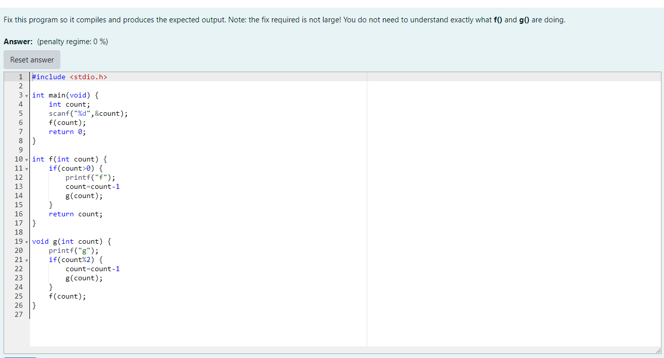 Solved Fix this program so it compiles and produces the | Chegg.com