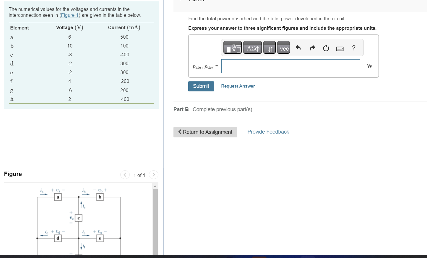 The numerical values for the voltages and currents in | Chegg.com