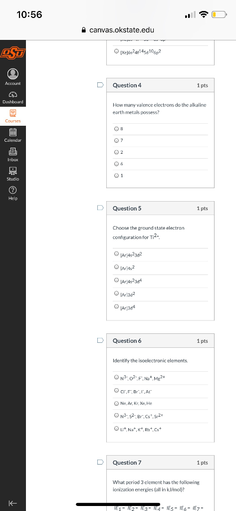 Solved 10:56 . canvas.okstate.edu [XcJ6s24614541062 Account | Chegg.com