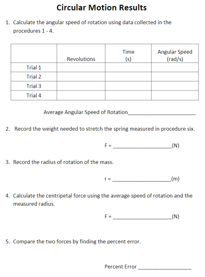 Solved Purpose The purpose of the experiment is to calculate | Chegg.com