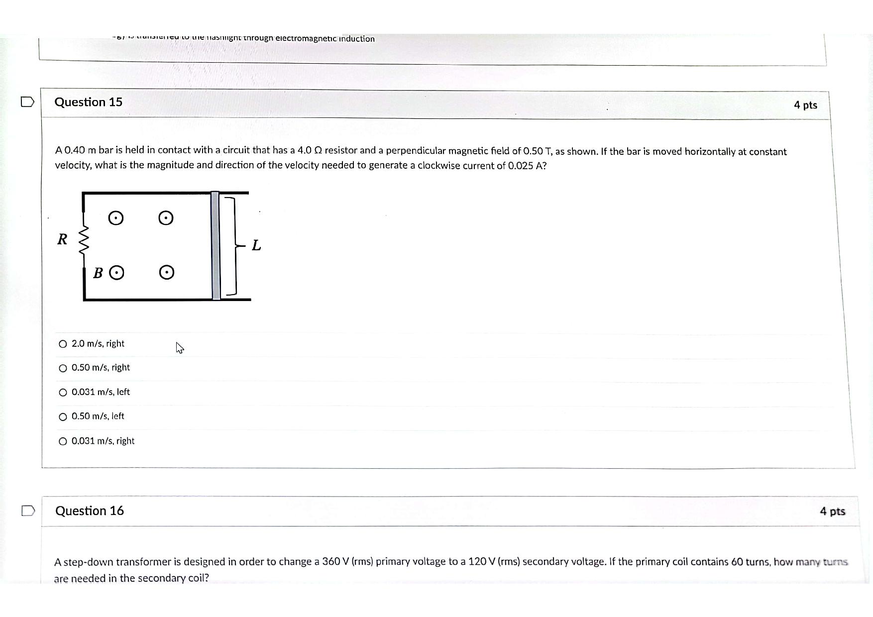 Solved A \\( 0.40 \\mathrm{~m} \\) bar is held in contact | Chegg.com