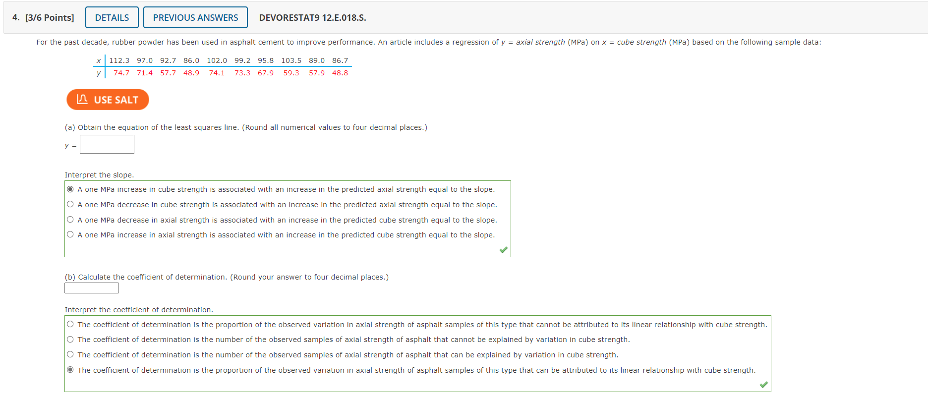 Solved 4. [3/6 Points] DETAILS PREVIOUS ANSWERS DEVORESTAT9 | Chegg.com