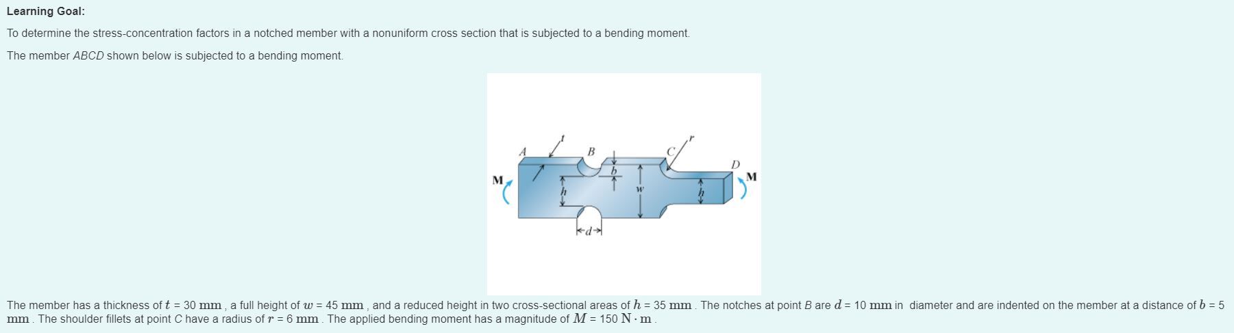 Solved Learning Goal: To determine the stress-concentration | Chegg.com