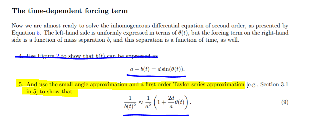 Solved The time-dependent forcing term Now we are almost | Chegg.com