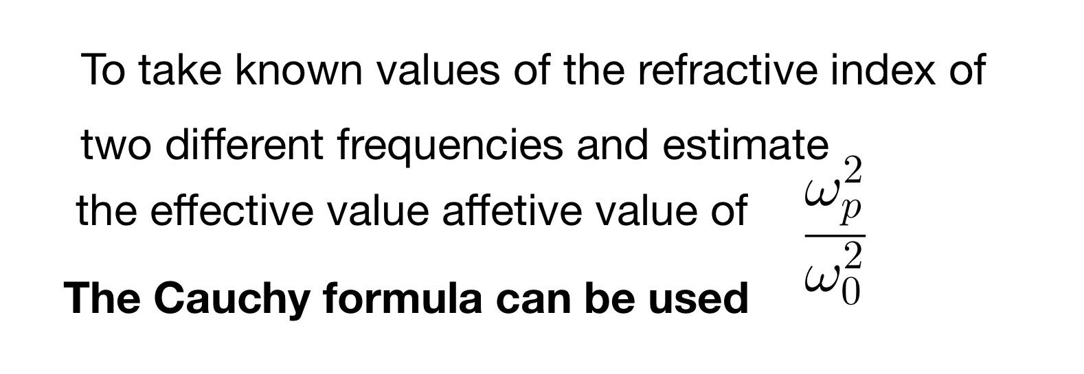 Solved To take known values of the refractive index of two | Chegg.com
