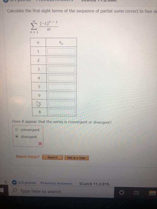 Solved Calculate the first eight terms of the sequence of | Chegg.com