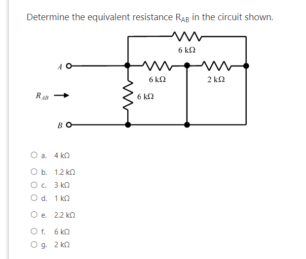 Solved Determine the equivalent resistance RAB in the | Chegg.com