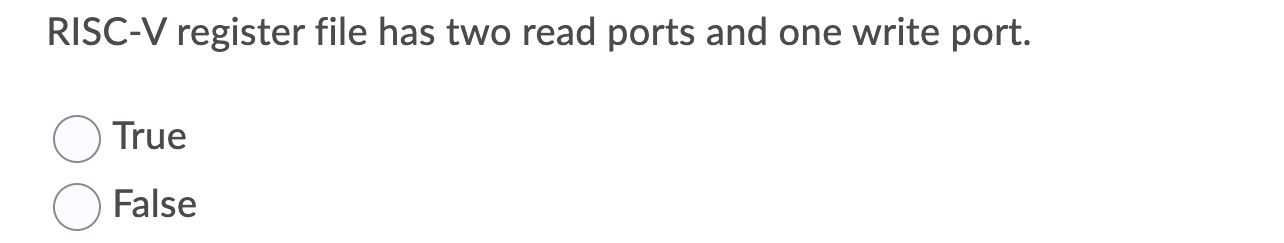 Solved RISC-V register file has two read ports and one write | Chegg.com