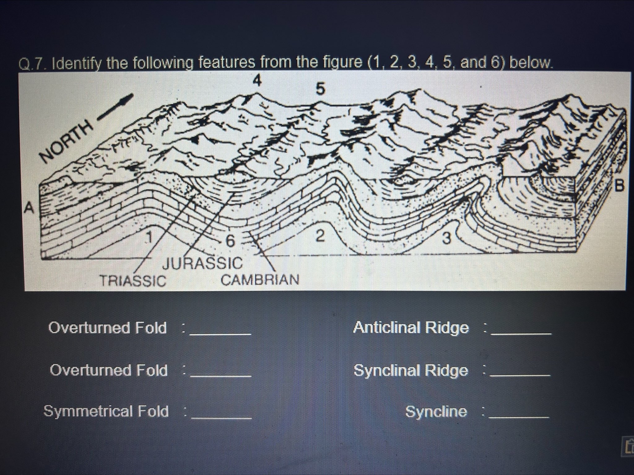 Solved Identify the following features from the figure | Chegg.com
