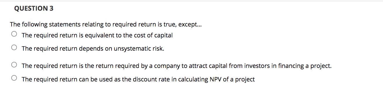 Solved QUESTION 3 The following statements relating to | Chegg.com