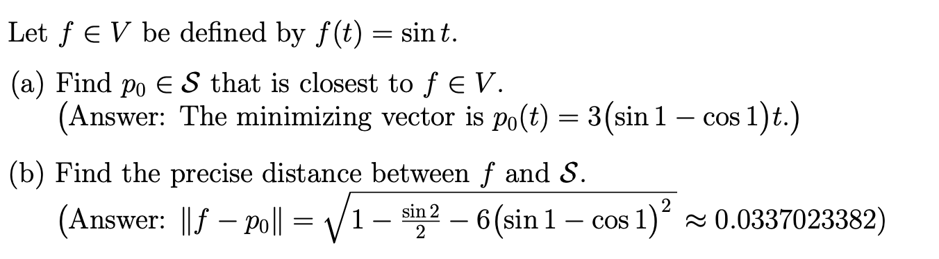 Solved Let V=C[−1,1], the inner product space of continuous | Chegg.com