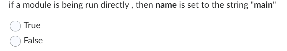 Solved if a module is being run directly, then name is set | Chegg.com