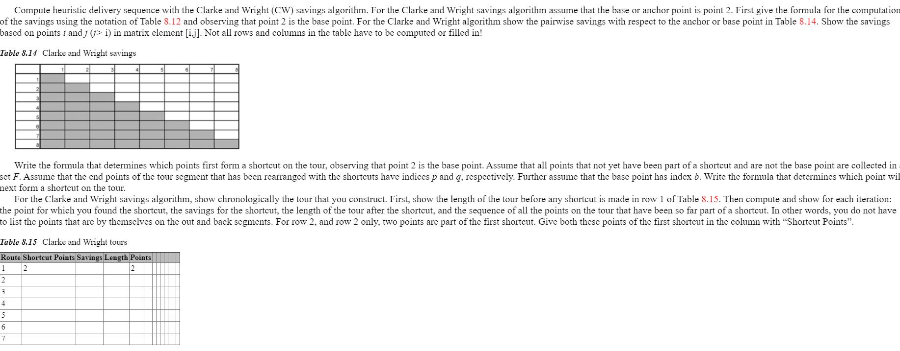 Please show the steps through excel. The eight points | Chegg.com