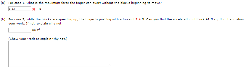 Solved Pushing a Block On a Block - Quantitative A heavy | Chegg.com