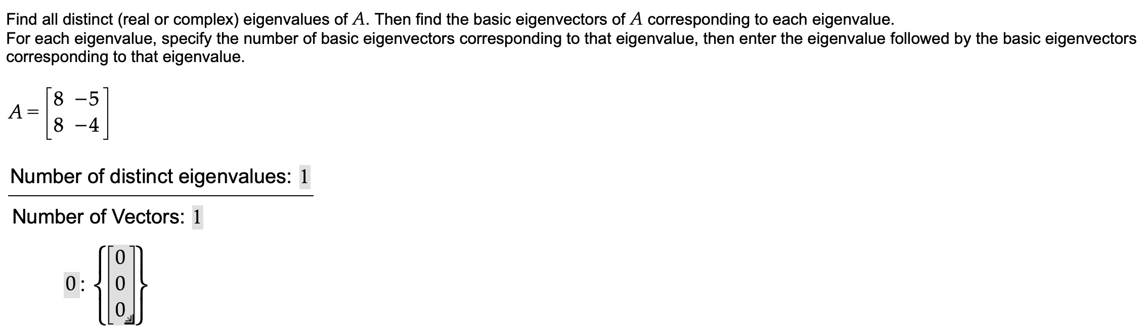 Solved Find all distinct (real or complex) ﻿eigenvalues of | Chegg.com