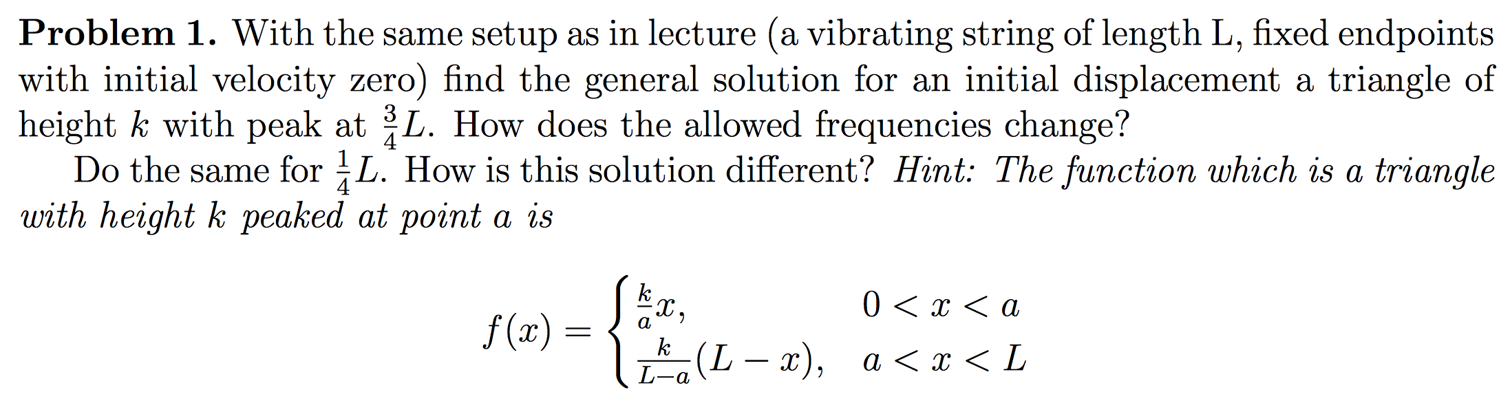Solved Problem 1. With the same setup as in lecture (a | Chegg.com