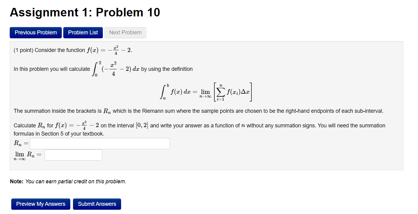Solved (1 point) Consider the function f(x)=−4x2−2. In this | Chegg.com