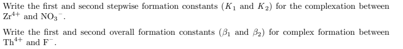 Solved Write the first and second stepwise formation | Chegg.com