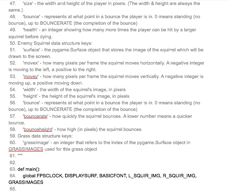 Squirrel Eat Squirrel program INSTRUCTIONS: Place an | Chegg.com