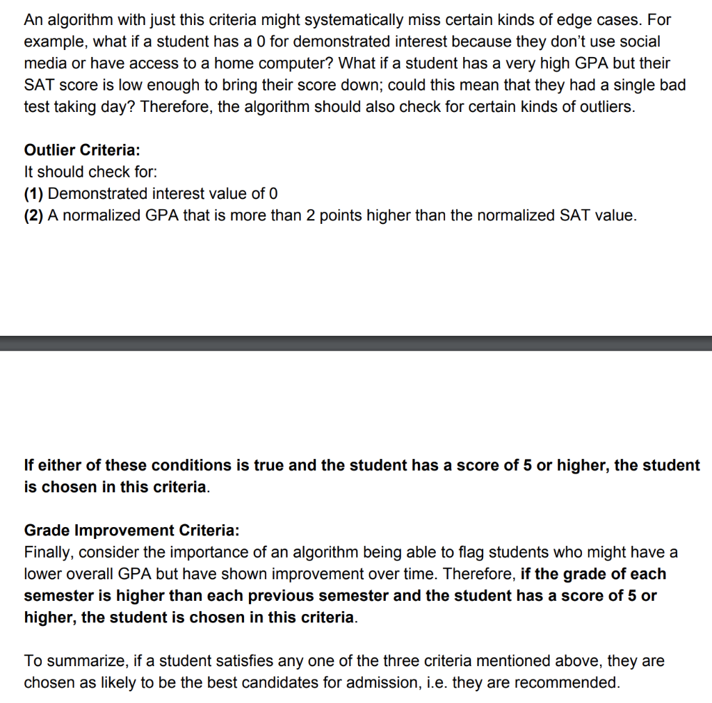 Solved Question 3(20pt): College Admission Algorithm As you | Chegg.com