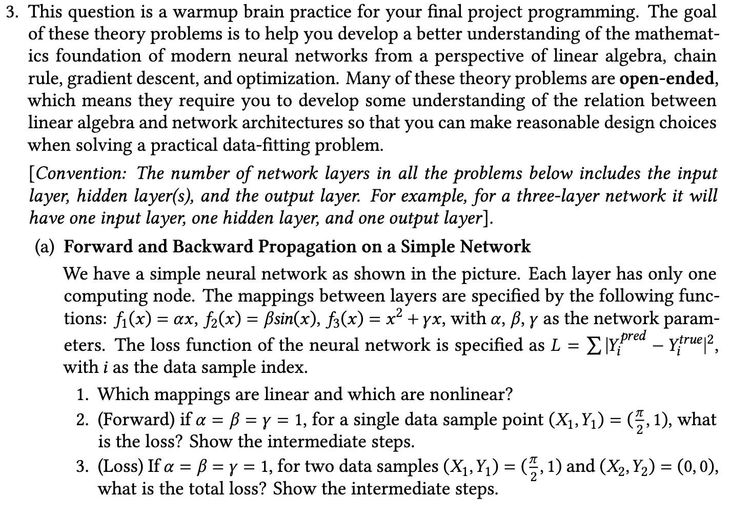 Solved This question is a warmup brain practice for your | Chegg.com