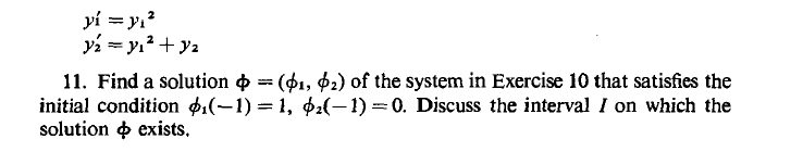 Solved yi = yi? y = y12 + y2 11. Find a solution $=($1,02) | Chegg.com