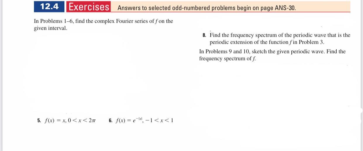 12.4 Exercises Answers to selected odd-numbered | Chegg.com