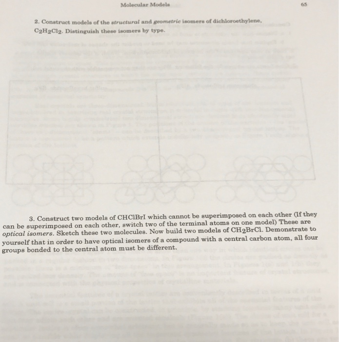 Solved Part B. Isomers. 1. Construct models of the | Chegg.com