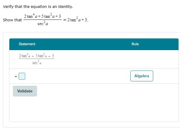 Solved Verify that the equation is an identity. Show that | Chegg.com