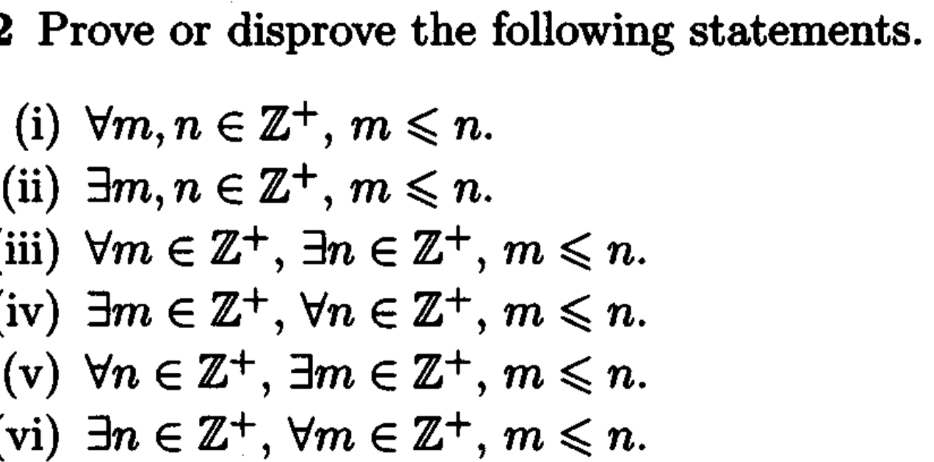 Solved 2. Prove or disprove the following statements. (i) | Chegg.com