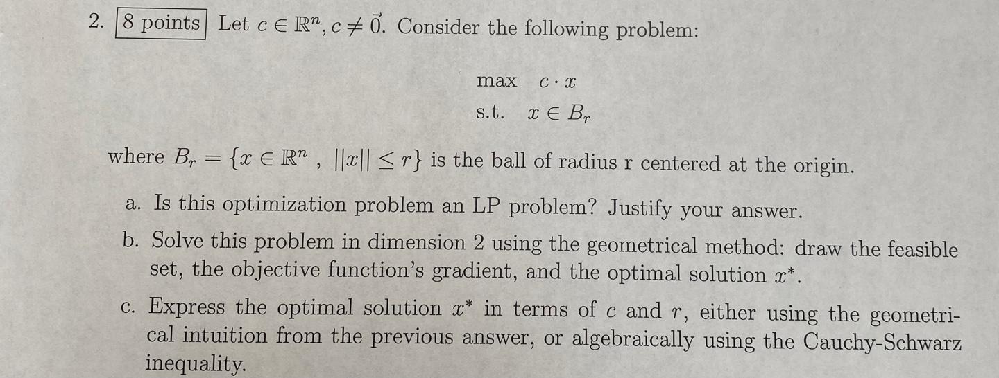 Solved In question 2: For simplicity, let's say that an LP | Chegg.com