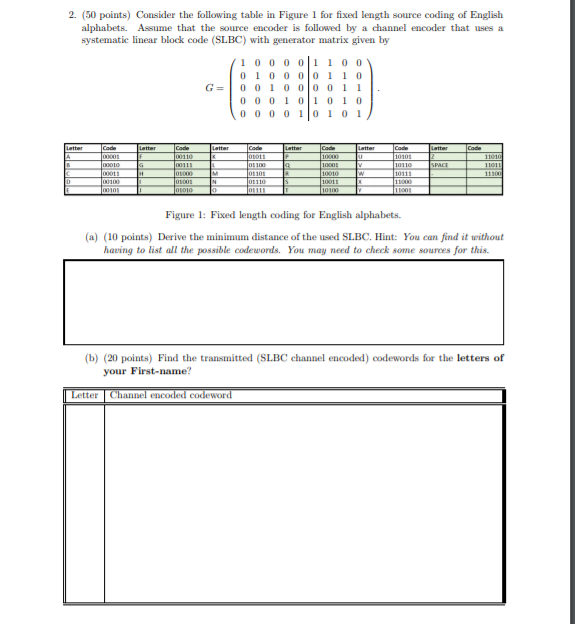Solved 2. (50 points) Consider the following table in Figure | Chegg.com