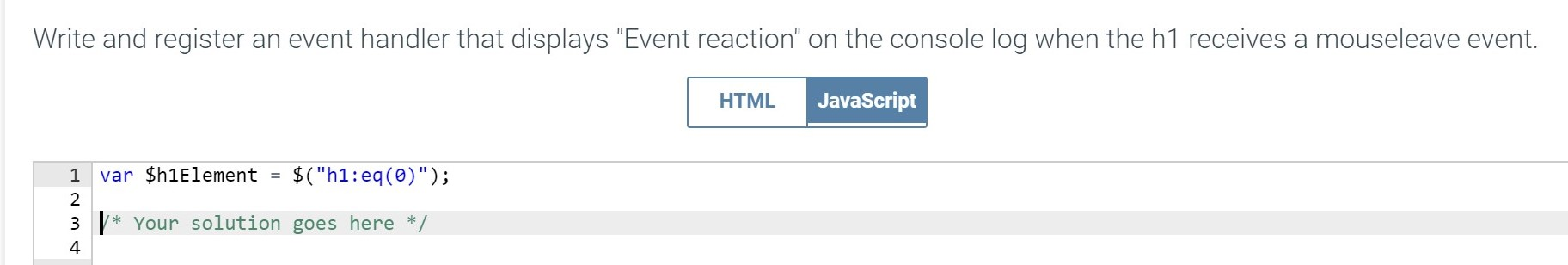 Write and register an event handler that displays | Chegg.com