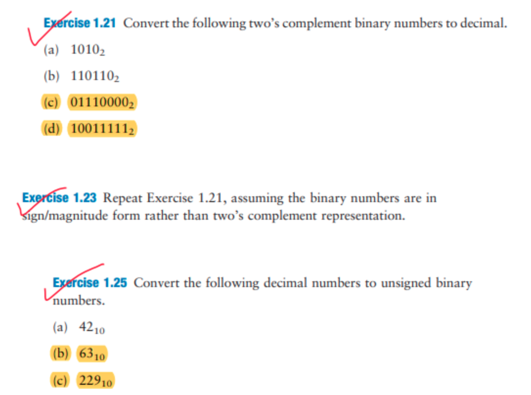 Solved Exercise 1 21 Convert The Following Two s Complement Chegg
