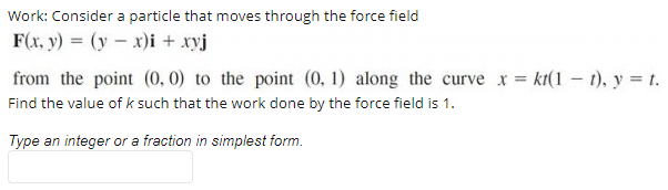 Solved Work: Consider a particle that moves through the | Chegg.com
