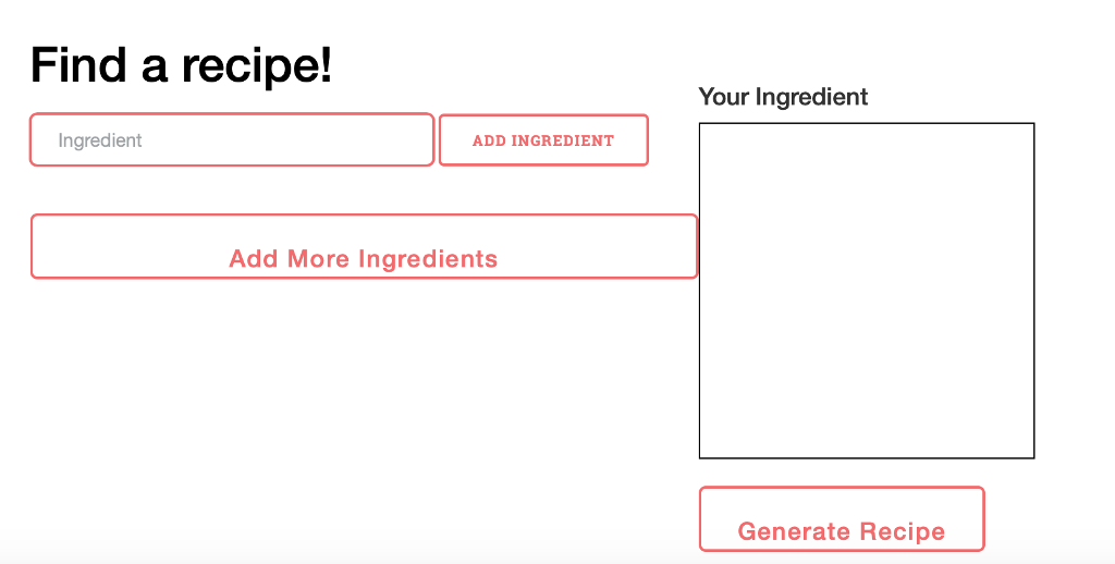 How To Take User Ingredient Input And Print It Onto Chegg