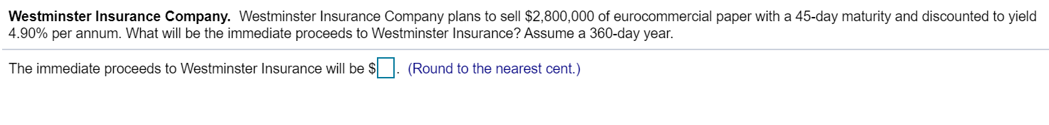 Solved Westminster Insurance Company. Westminster Insurance | Chegg.com