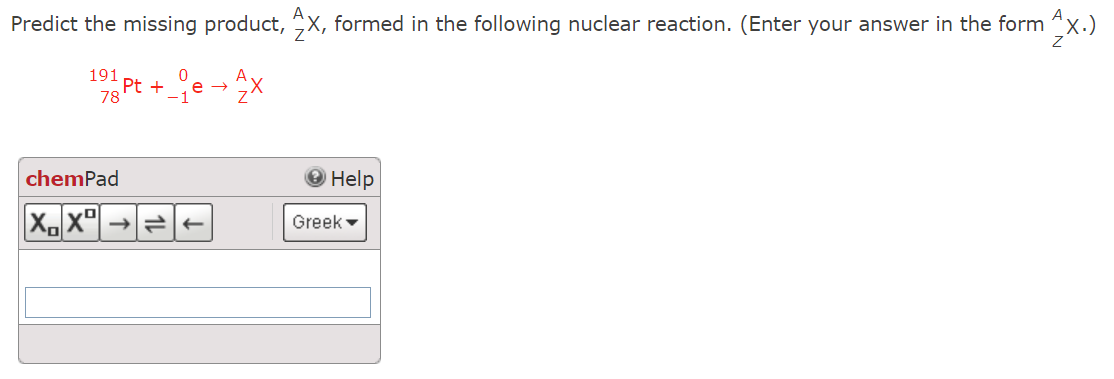 Solved Predict the missing product, ?ZAx, ﻿formed in the | Chegg.com